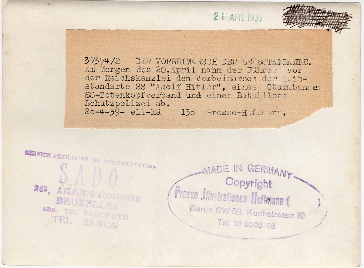 Original WW2 German Press Photo - LSSAH Leibstandarte SS Adolf Hitler ...