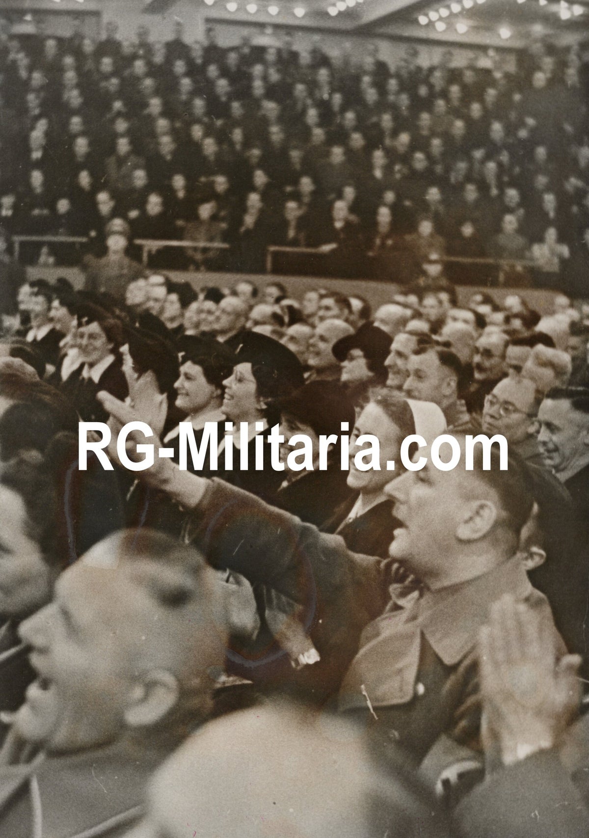 Original WW2 German Press Photo - National socialist workers listen to ...