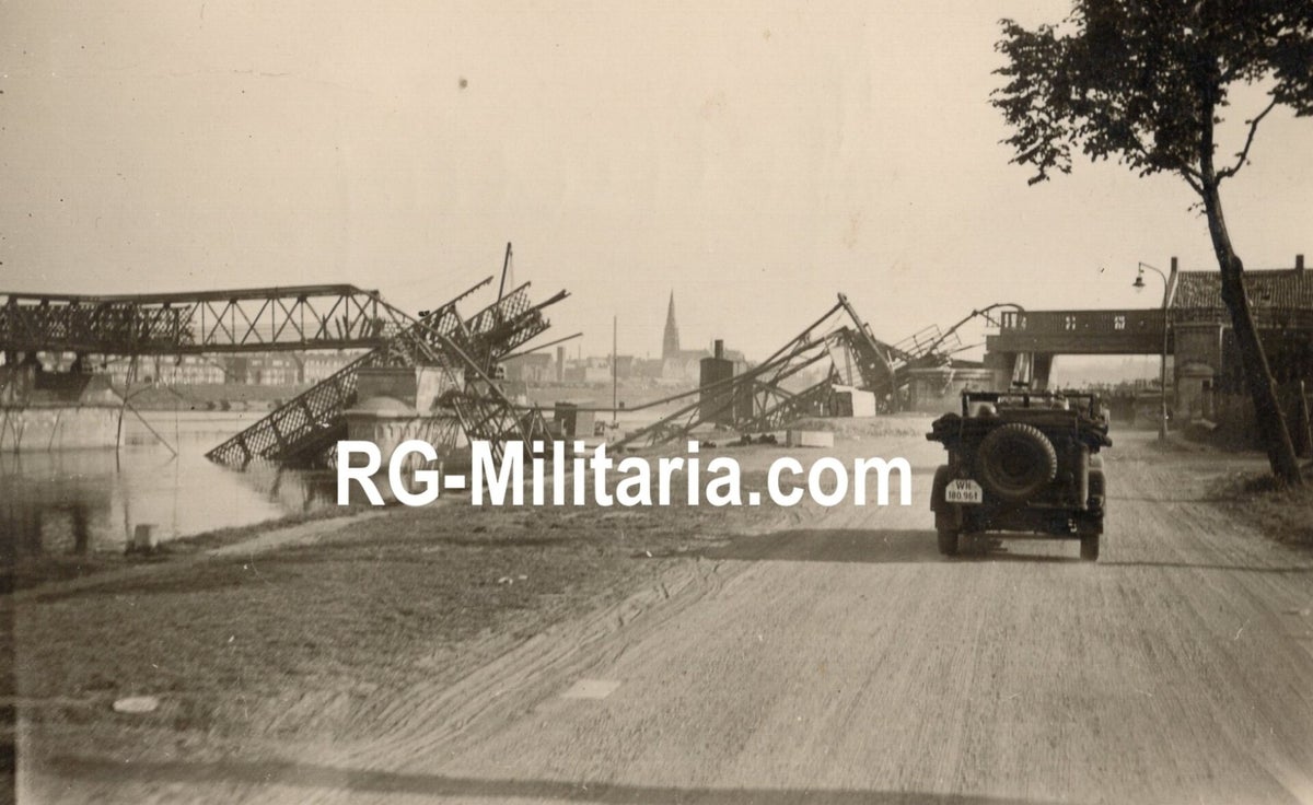 Original WW2 German Photo - Destroyed railway bridge in Maastricht ...