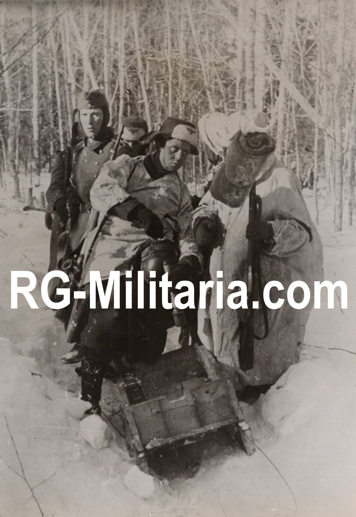 Original WW2 German Press Photo - German soldiers in winter camouflage ...