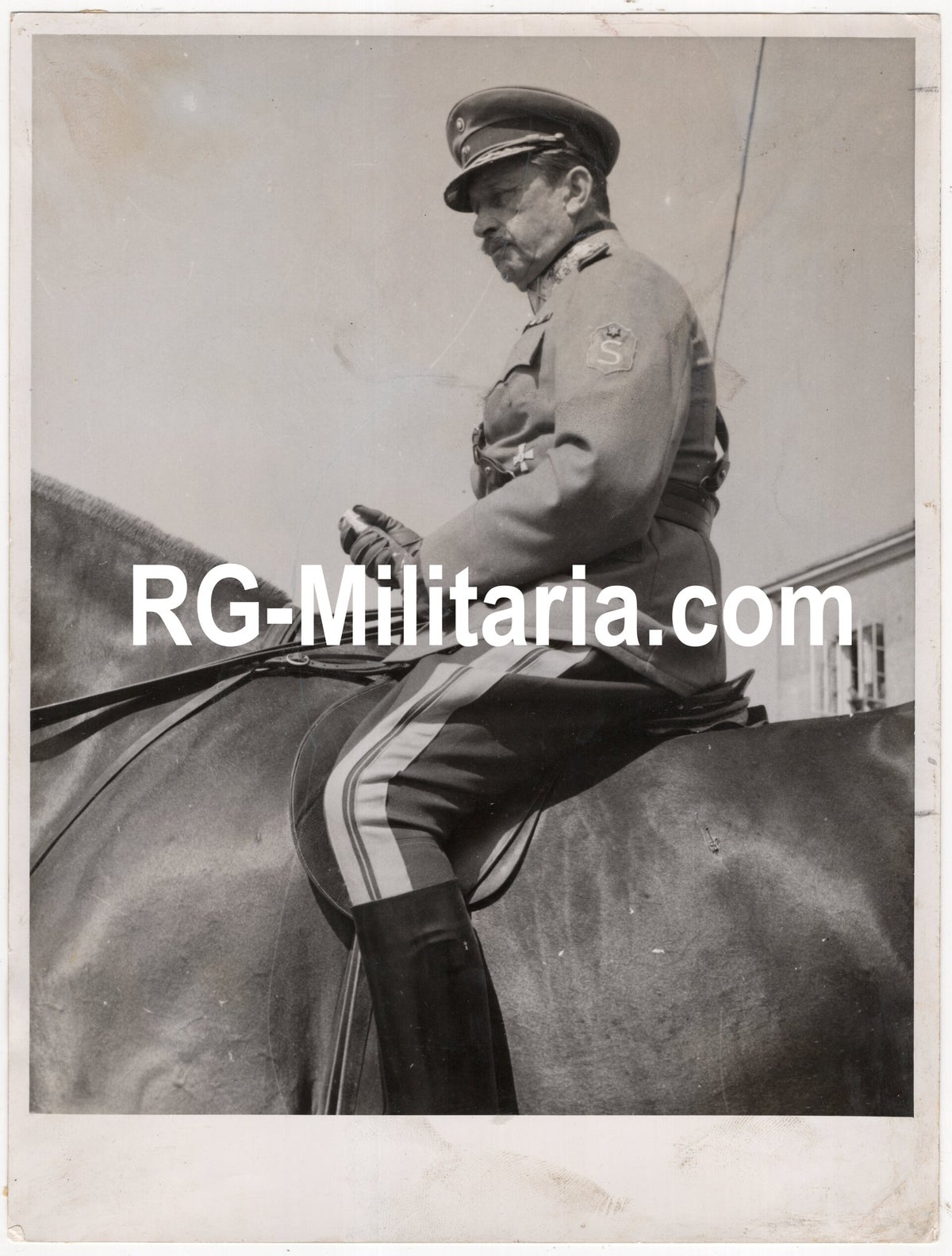 Original WW2 German Press Photo - Finnish president Feldmarschall Carl ...