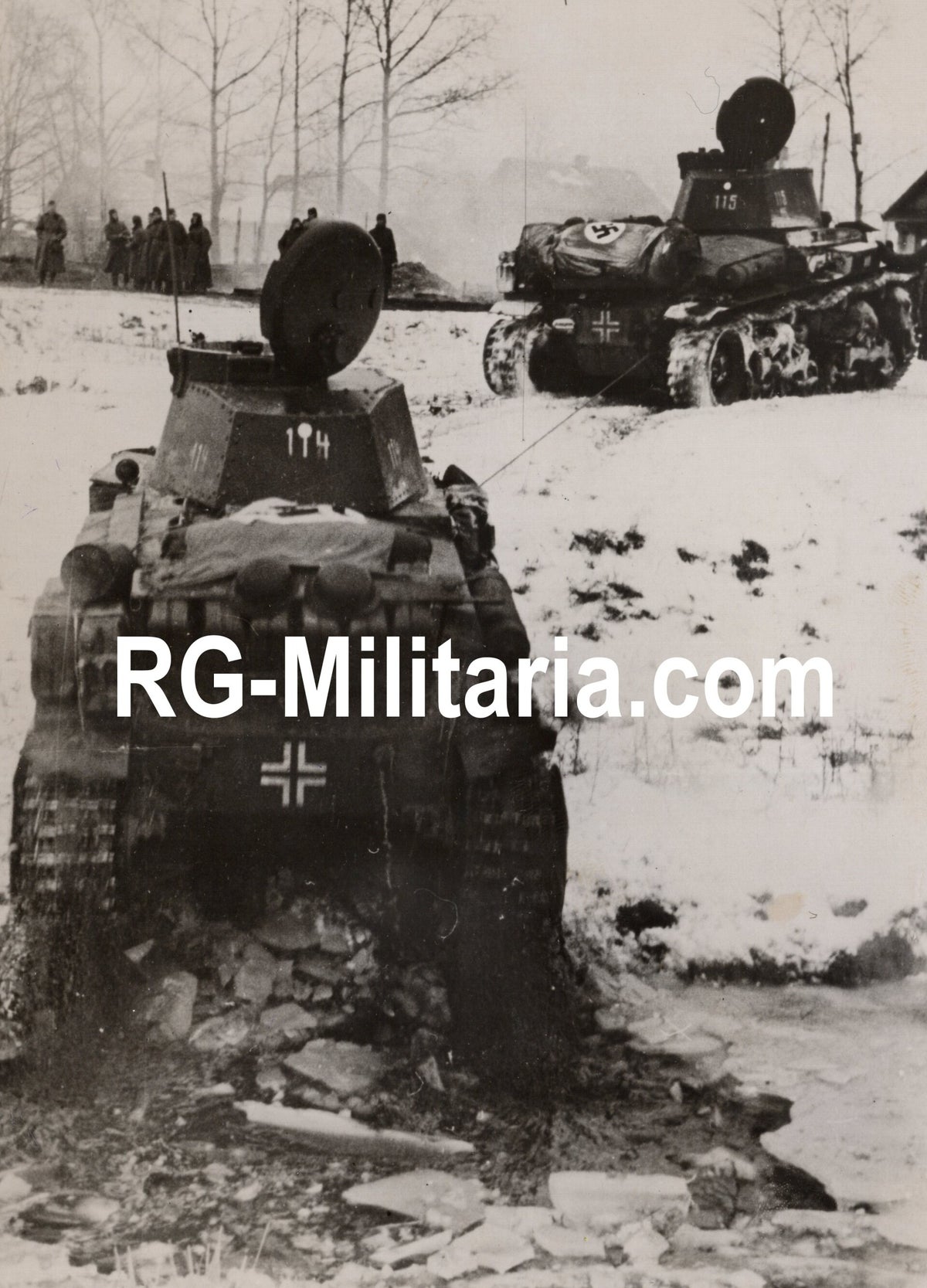 Original WW2 German Press Photo - German Panzer 35 Tanks on the Eastern ...
