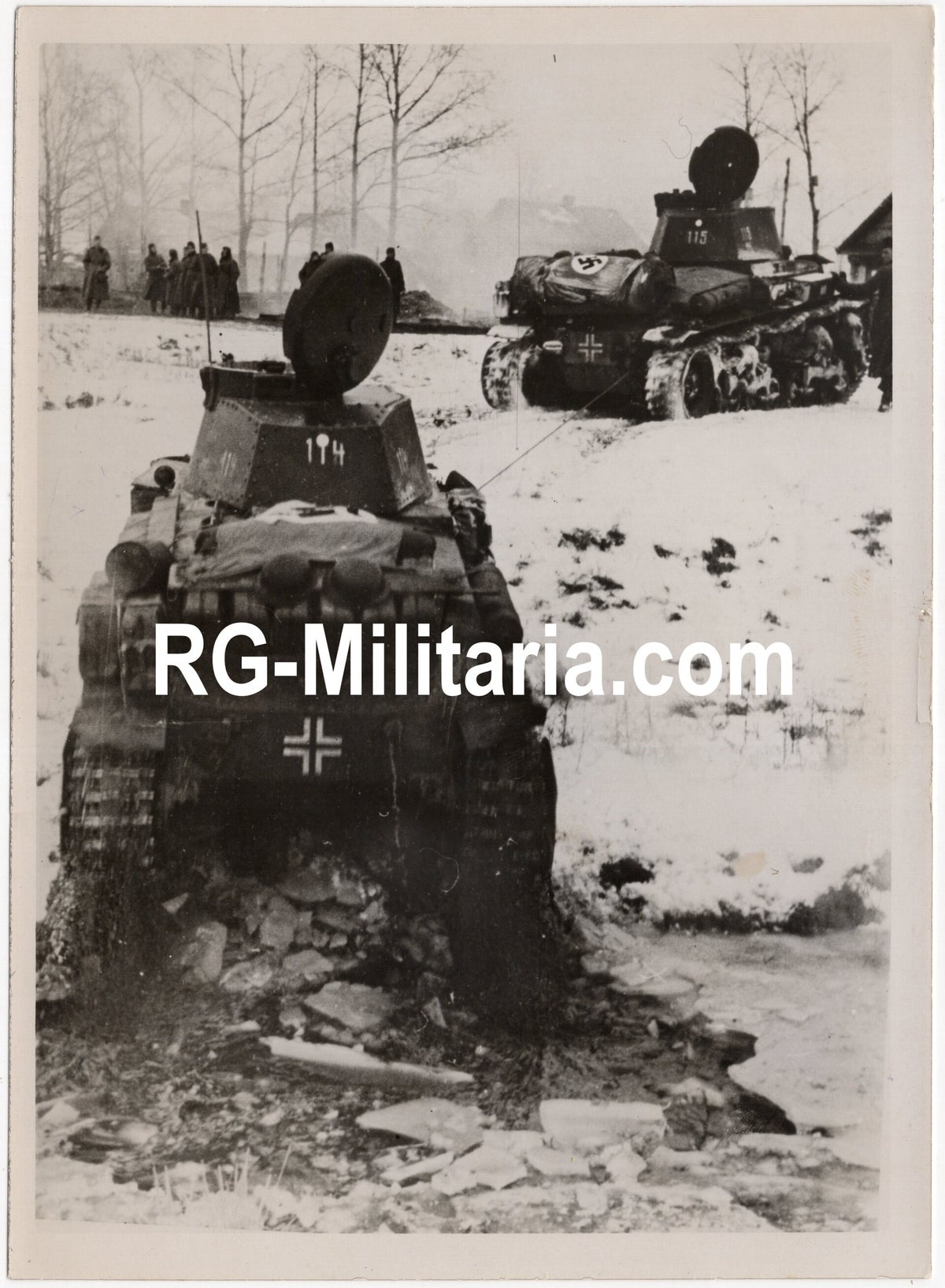 Original WW2 German Press Photo - German Panzer 35 Tanks on the Eastern ...