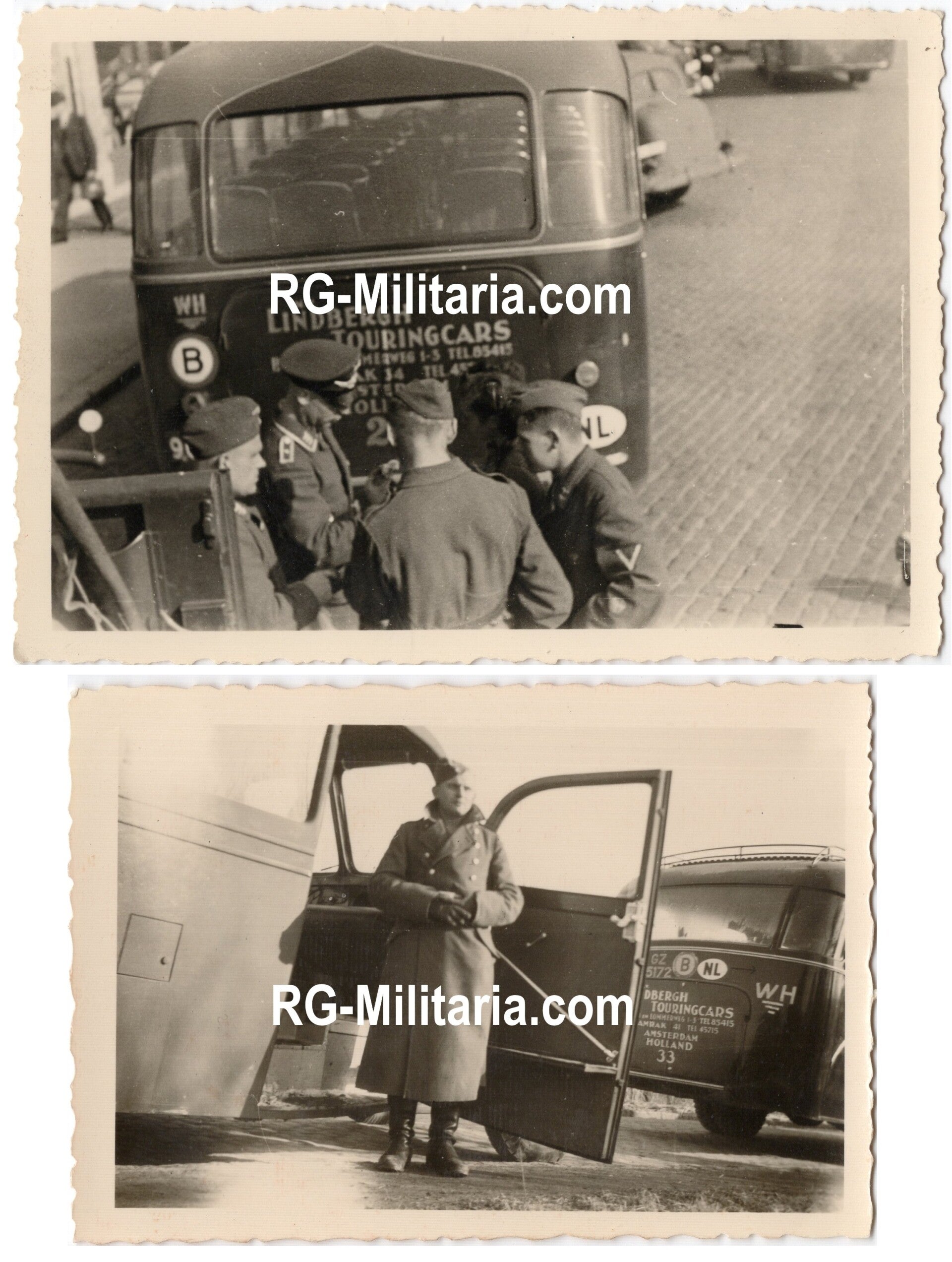 Original WW2 German Photo - Captured Dutch bus by German troops ...