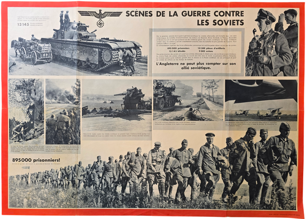 Original WW2 French Collaboration Propaganda Poster - Scenes de la ...