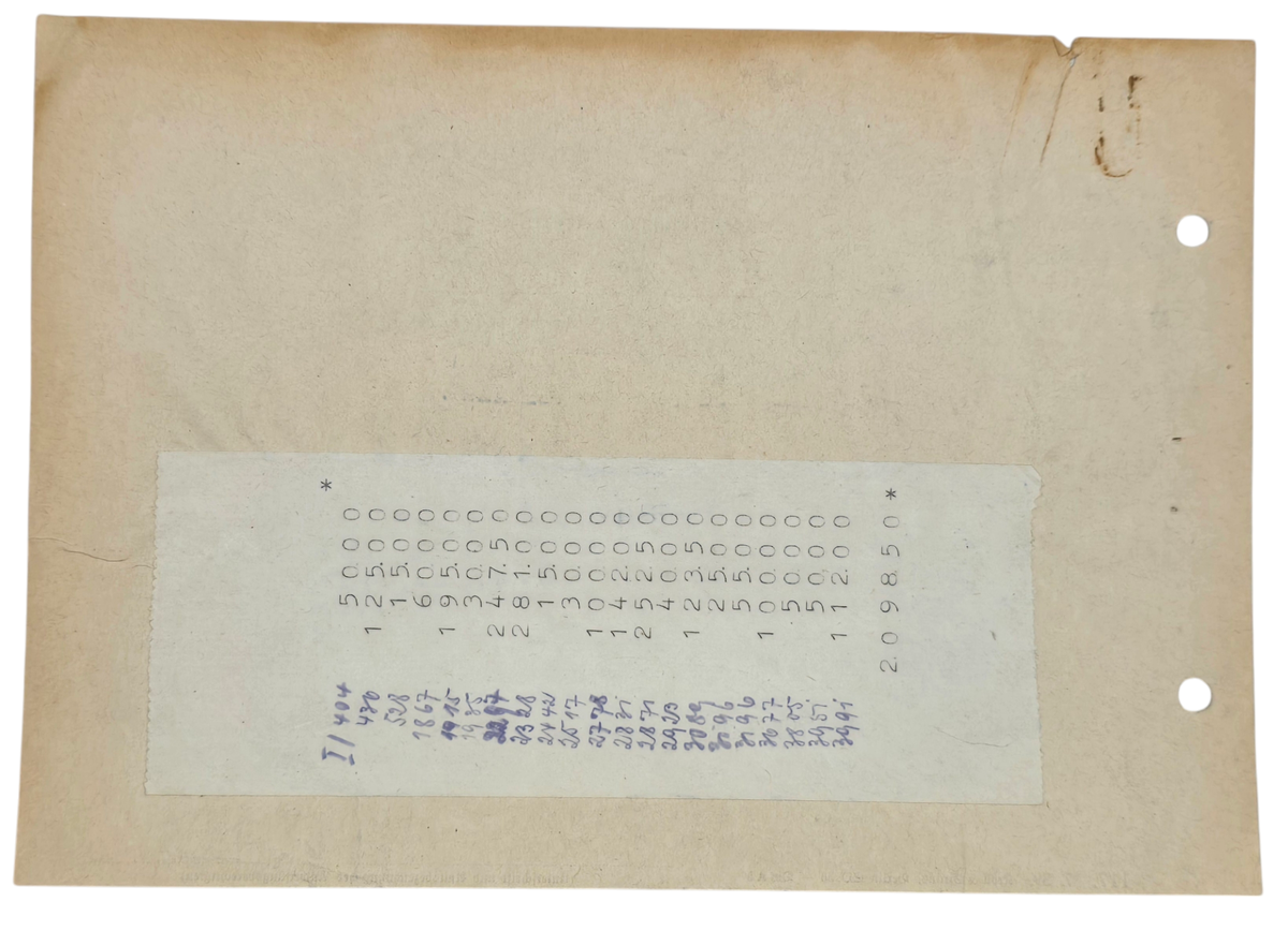 Original WW2 Dutch Waffen SS Document - Receipt SS Fürsorgeführer ...