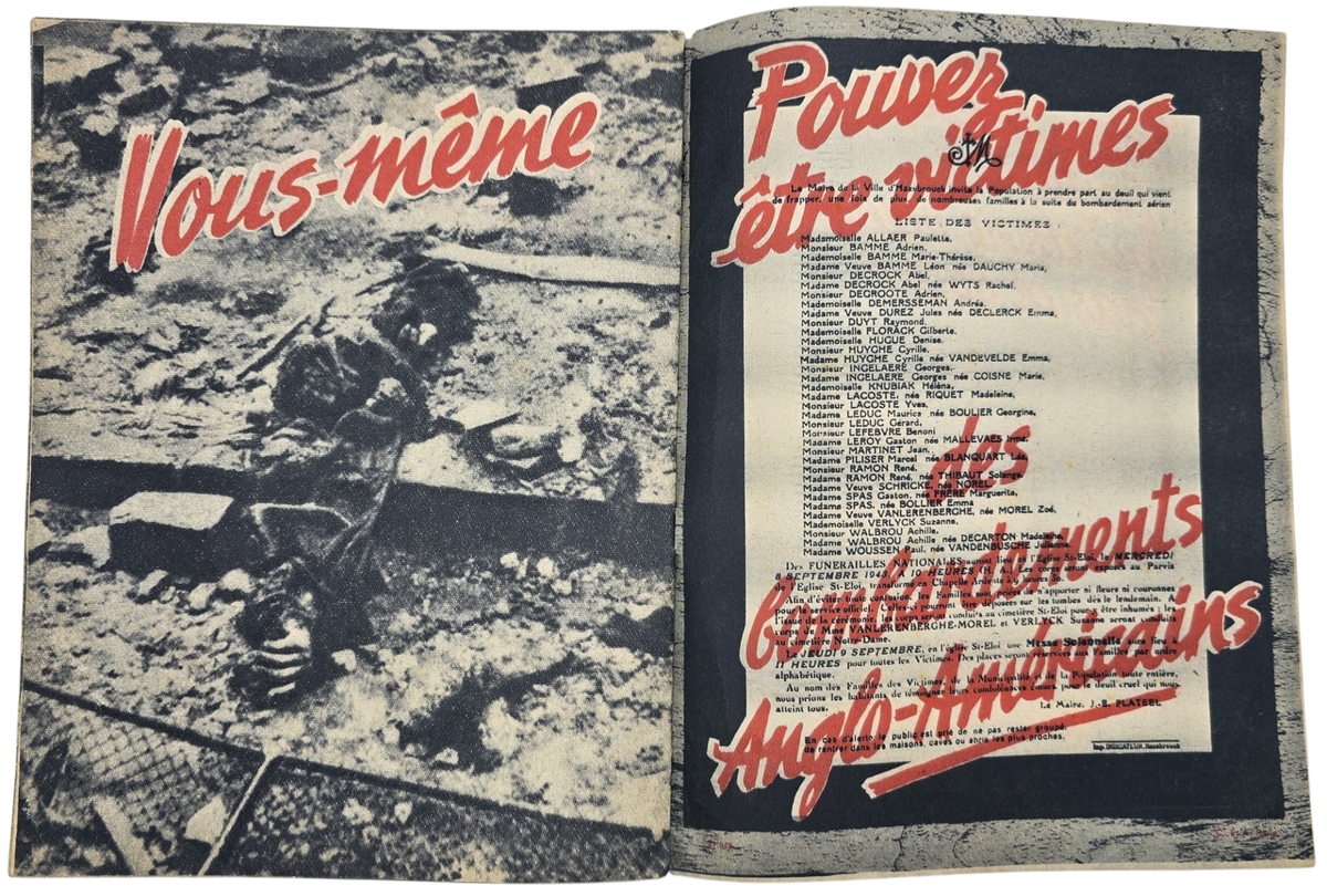 Original WW2 French Collaboration Brochure - N'oubliez jamais que ...