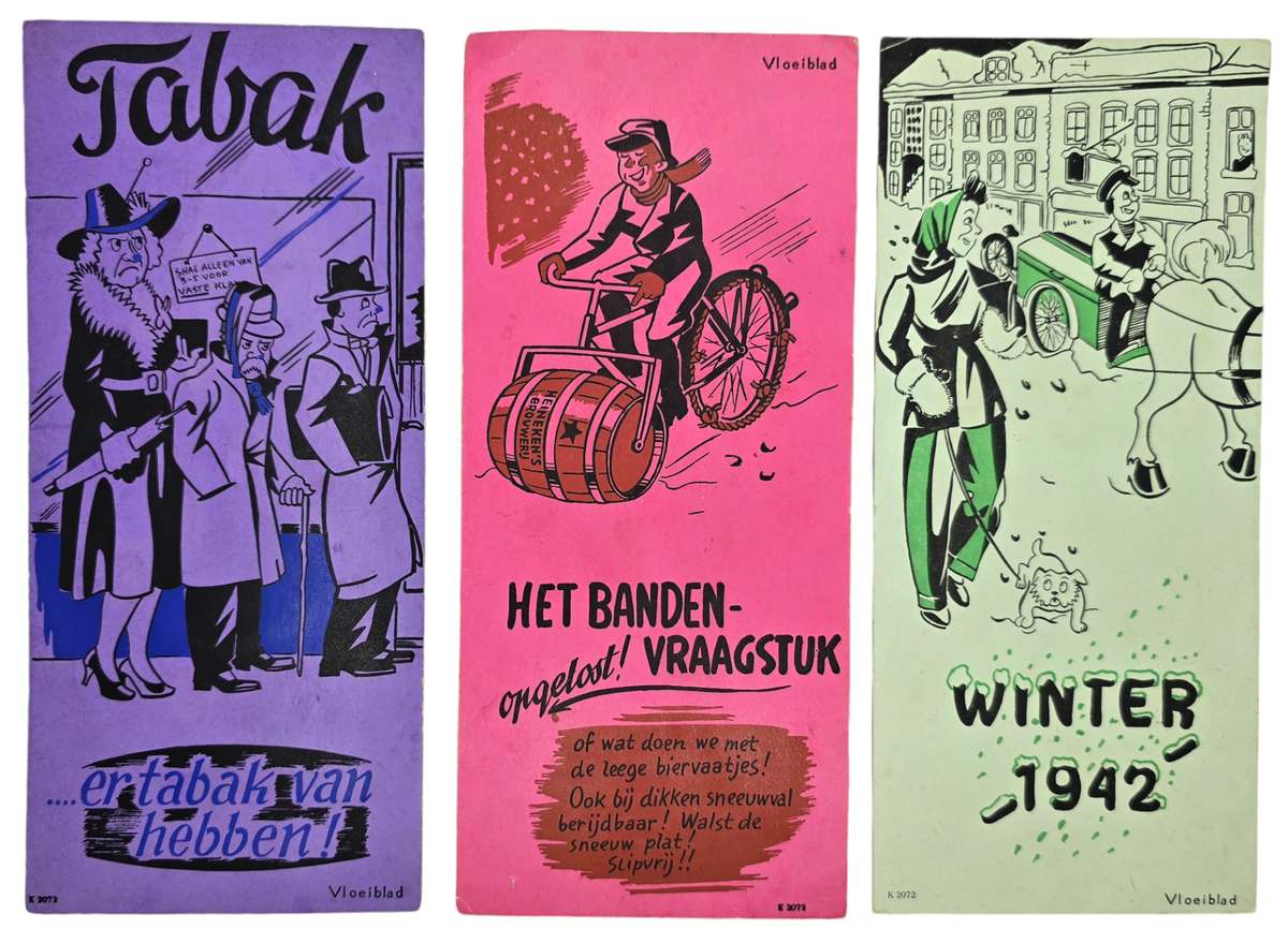 Original WW2 Dutch Document - Satire Bookmarks about the distribution ...
