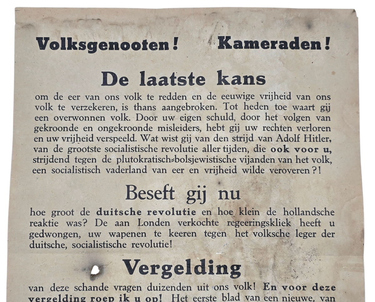 Original WW2 Dutch Waffen SS NSNAP Poster - Van Rappard Waffen SS ...