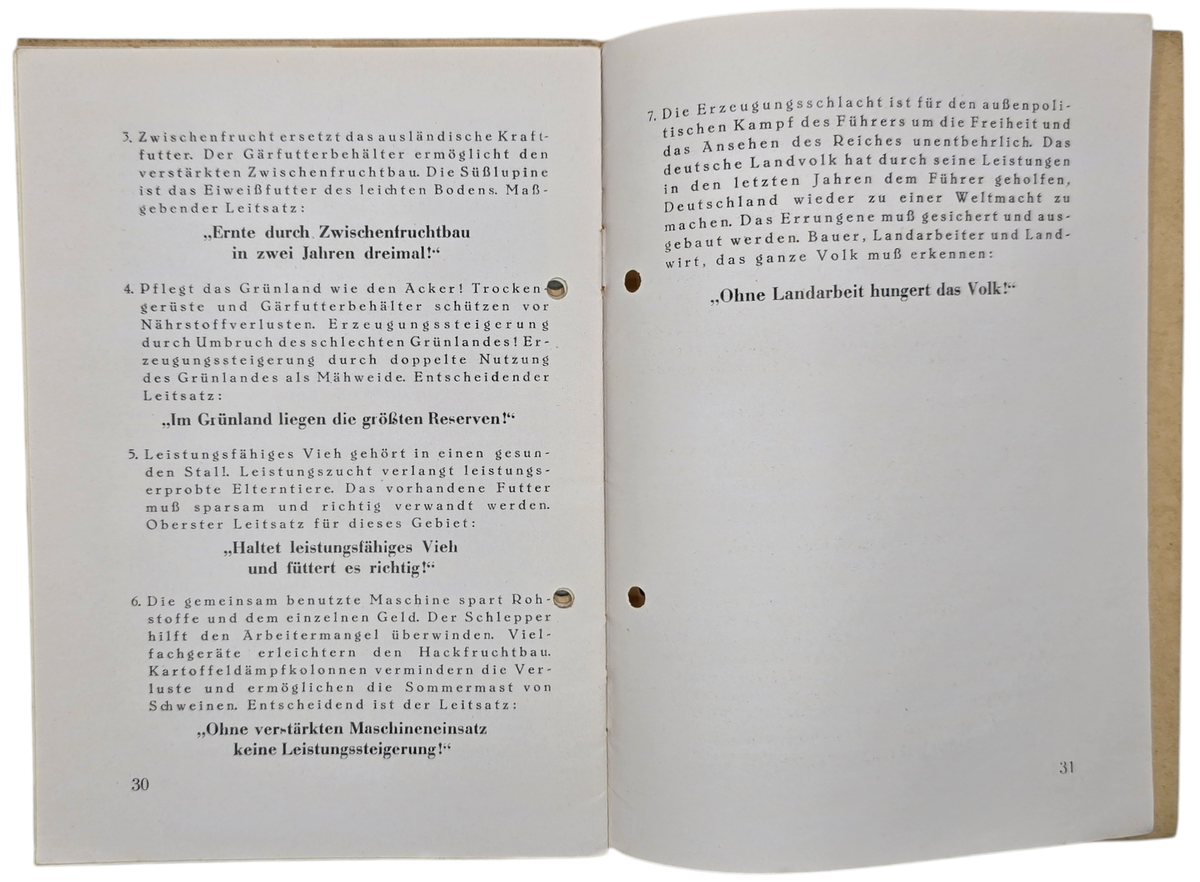 Original WW2 German Brochure - Europas Nahrung, Reichsnährstand ...