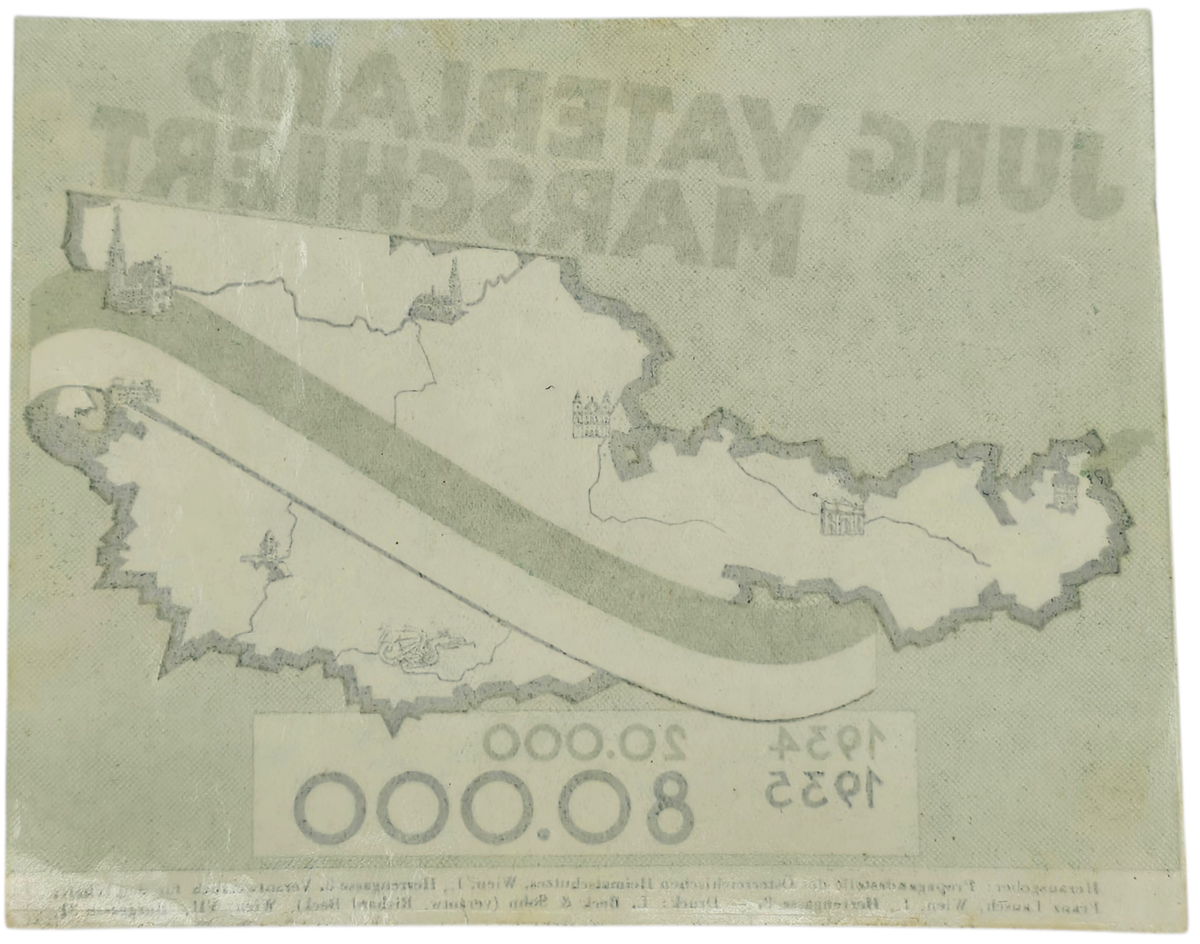 Original WW2 Austrian Document - Jung Vaterland Marschiert ...
