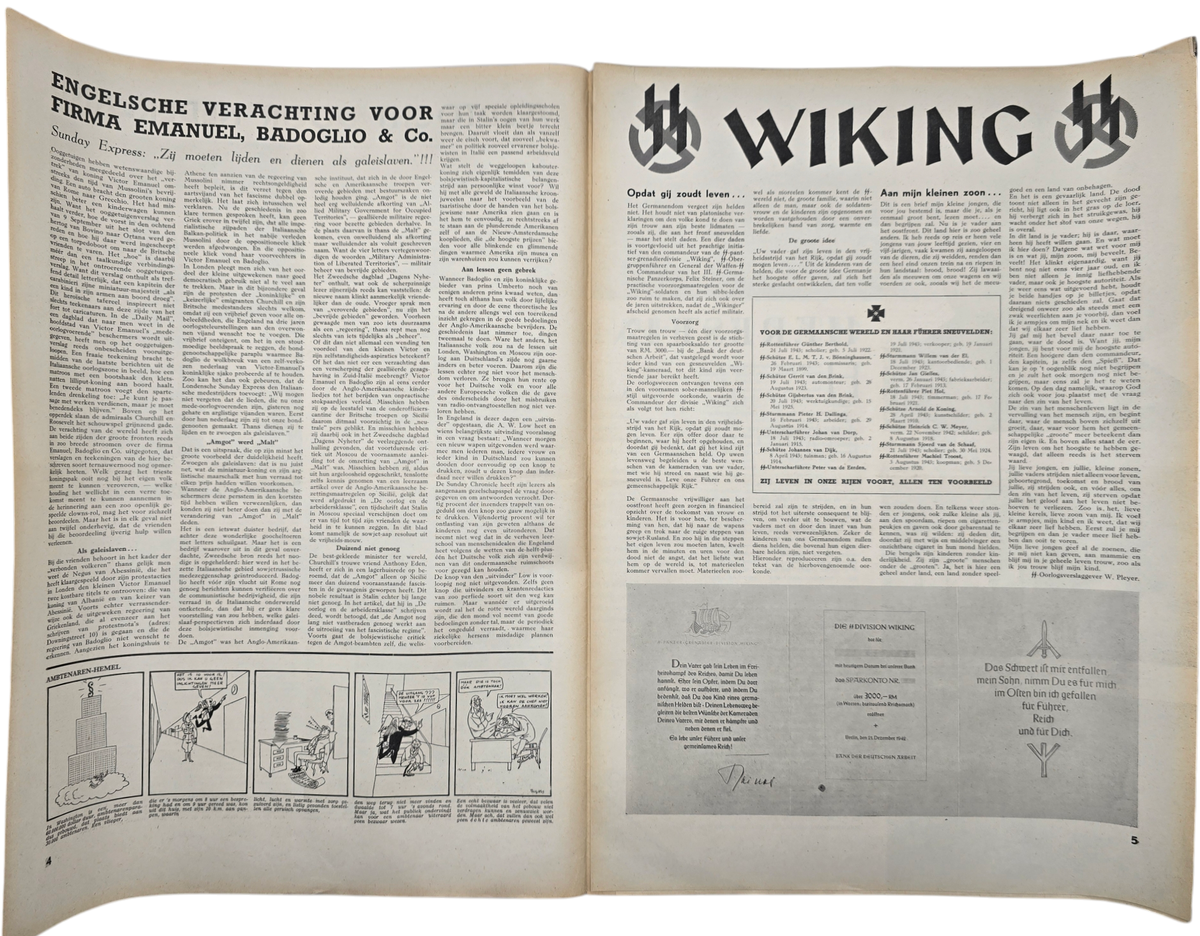 Original WW2 Dutch Waffen SS Newspaper - Storm SS 3rd Year No. 30, Henk ...