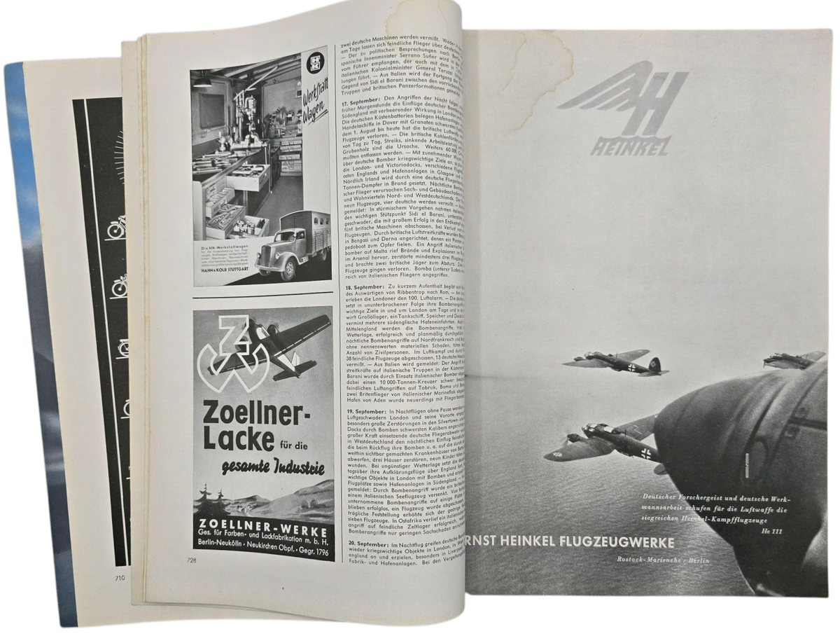 Original WW2 German Magazine - Motor Schau 4th Year No. 10, October (1940)