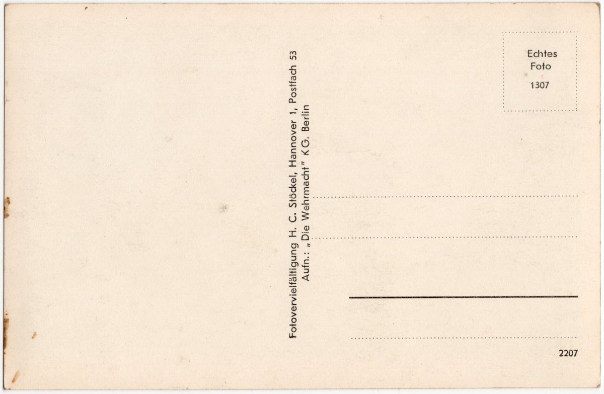 Original WW2 German Postcard - Army spotlight (1)