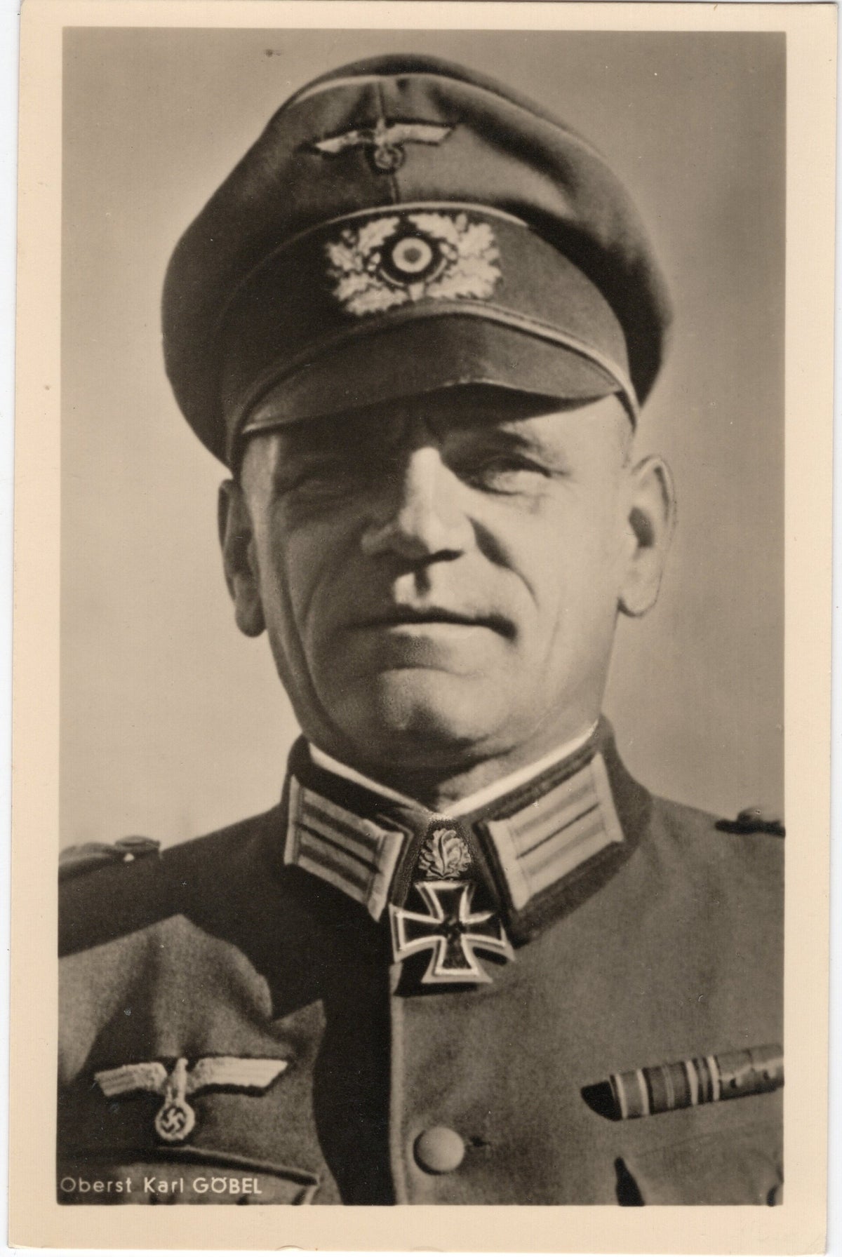 Original WW2 German Postcard - Heer Knights Cross wearer Oberst Karl Göbel