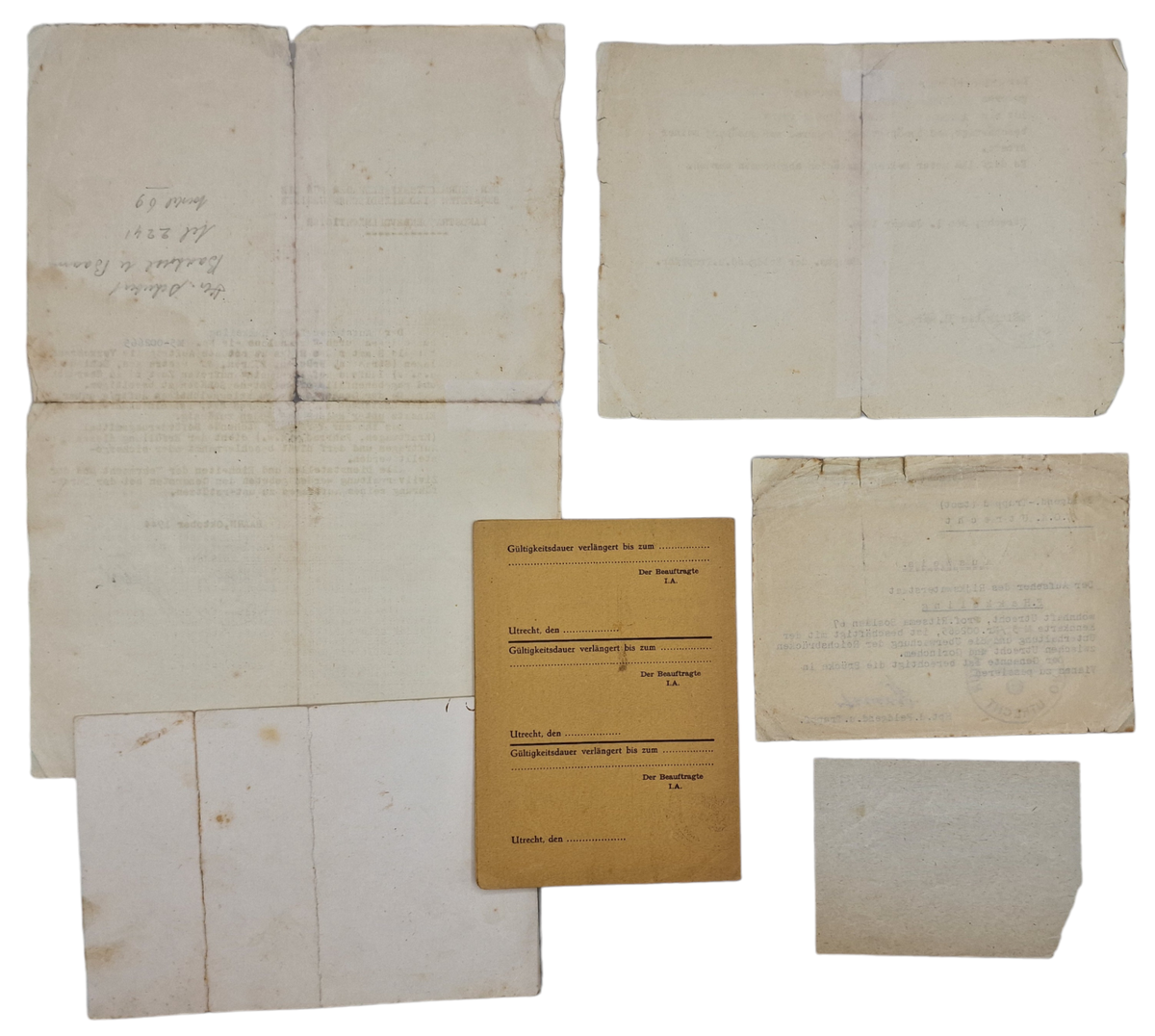 Original WW2 Dutch Document - Ausweis document set Maartensdijk ...