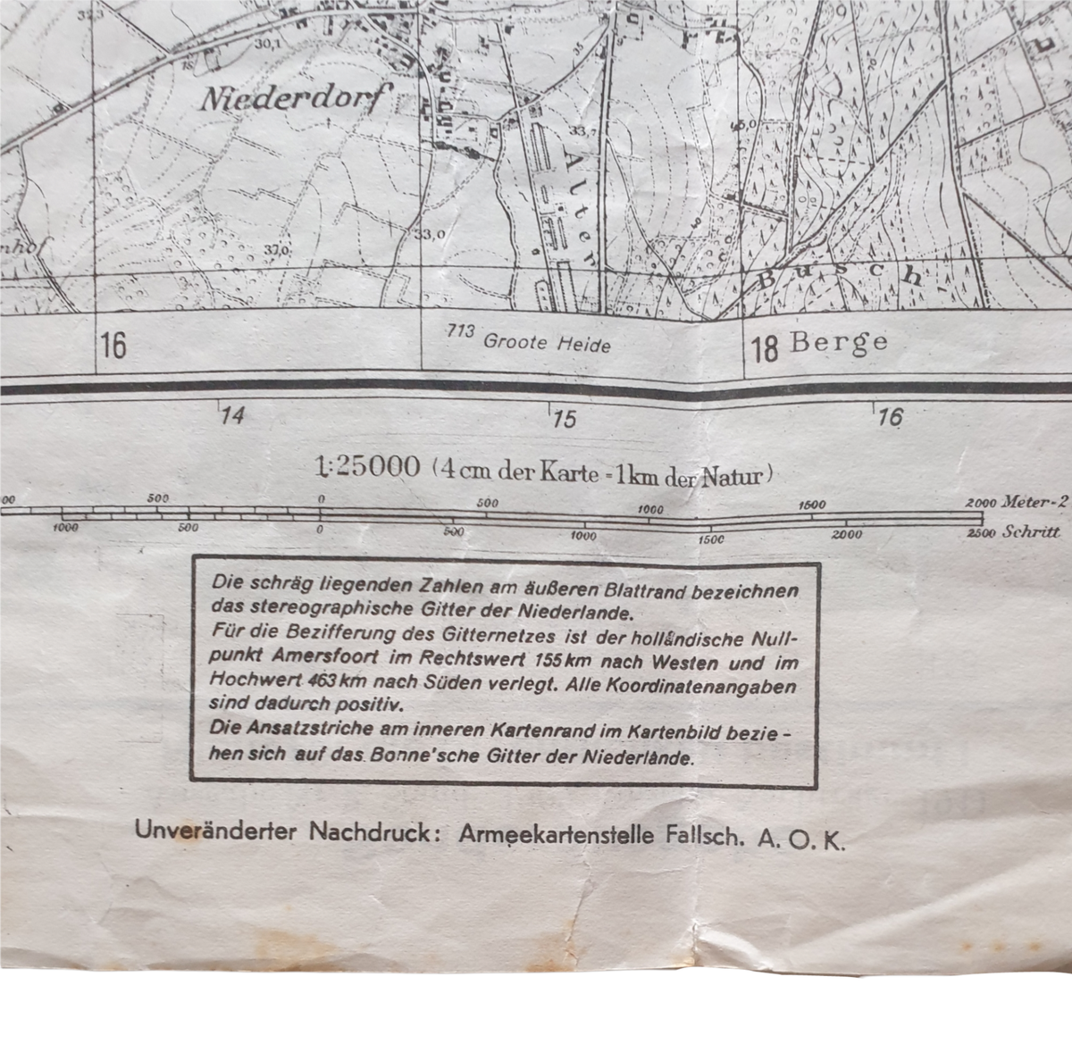 Original WW2 German map - Heereskarte Ost Hulst (1941)