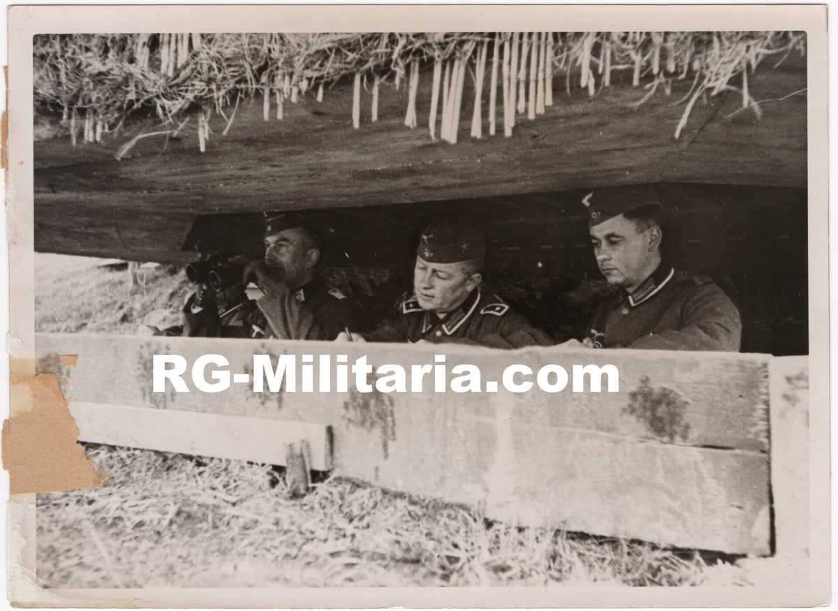 Original WW2 German Press Photo - Küstenbatterie checking the coastline ...