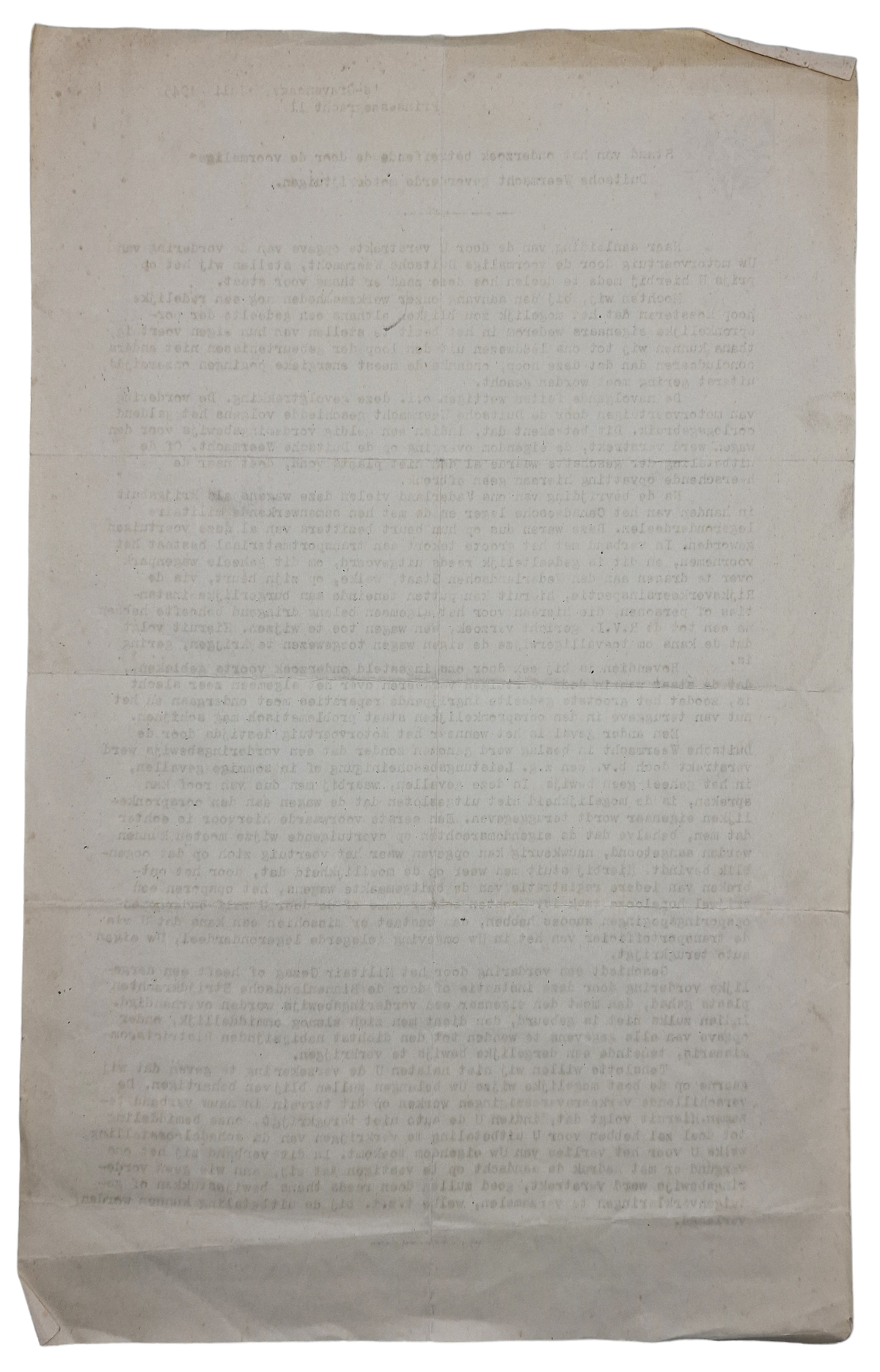 Original WW2 Dutch Liberation Document - KNAC investigation about ...