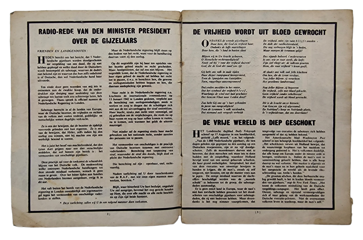 Original WW2 British Leaflet - H 18 ''De Wervelwind No. 5'' (1942)