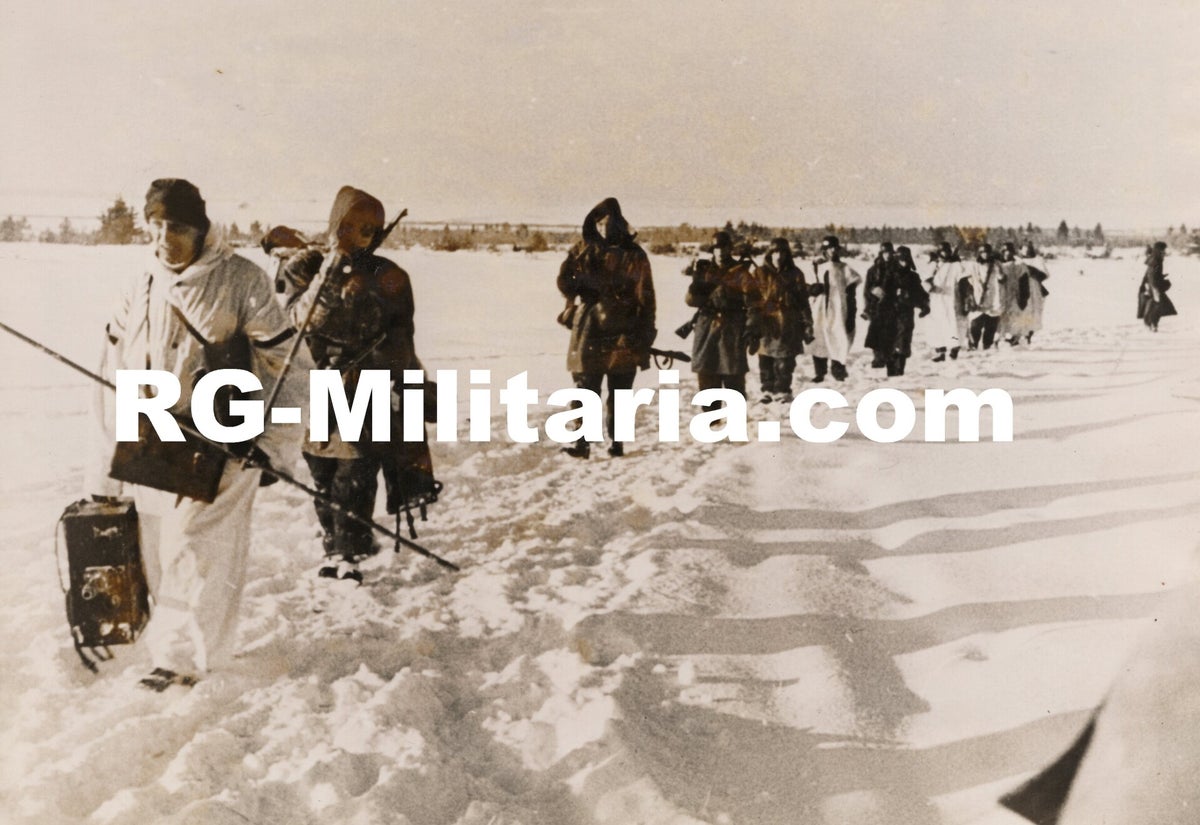 Original WW2 German Waffen SS Press Photo - Waffen SS soldiers in snow ...