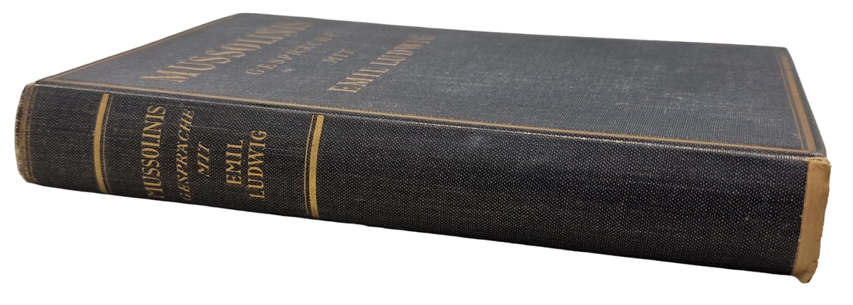 Original WW2 German Book - Mussolinis gespräche mit Emil Ludwig (1932)