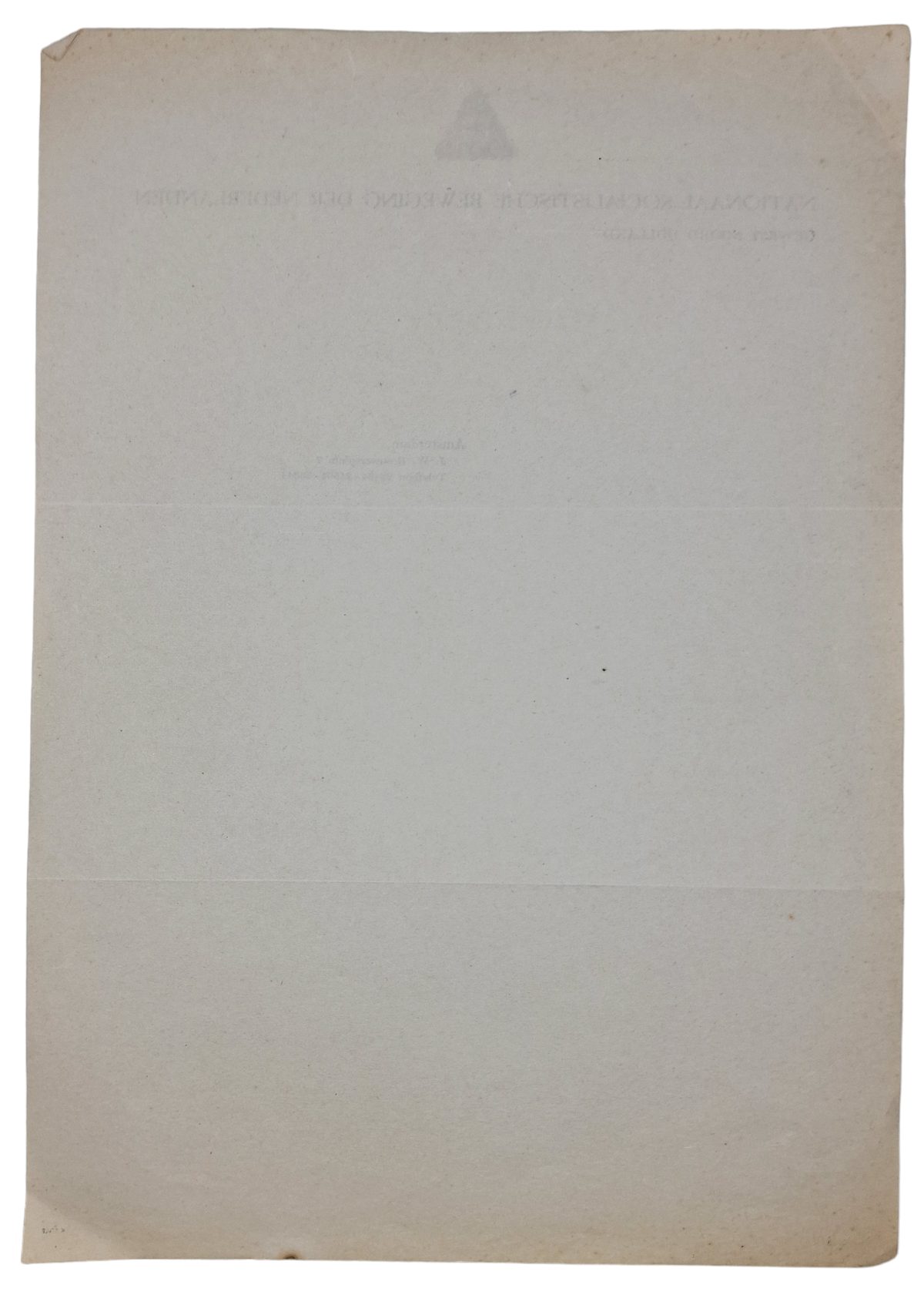 Original WW2 Dutch Collaboration NSB Document - Writing paper ''Gewest ...