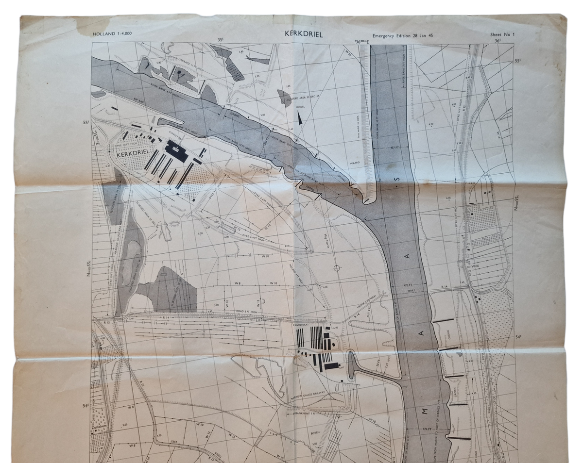 Original WW2 British Map - Kerkdriel Emergency Edition (1945) | RG ...