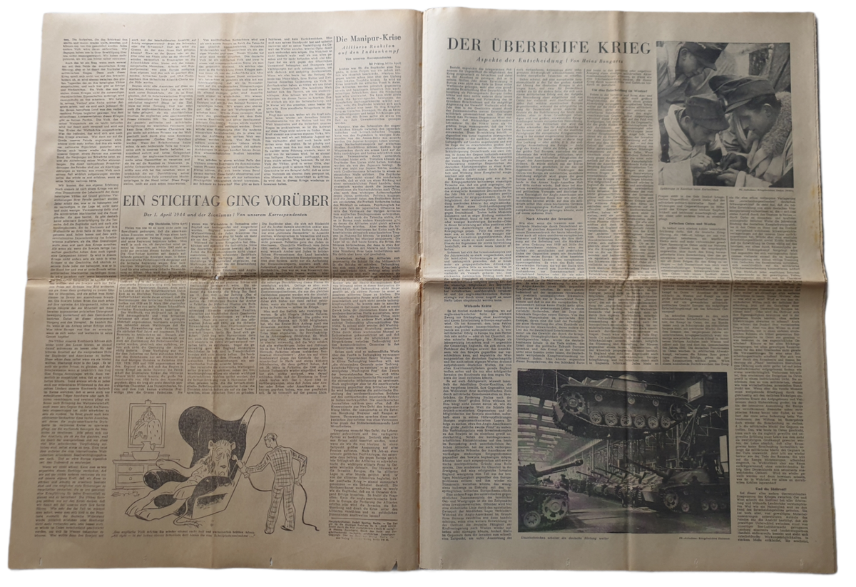 Newspaper - Das Reich 1944 no. 17 Fallschirmjager | RG-Militaria