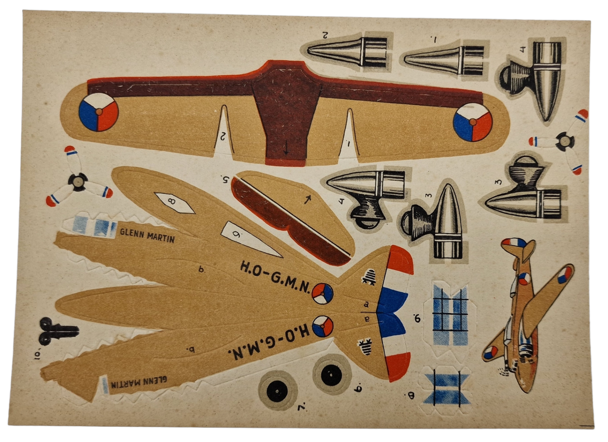 Original WW2 Dutch Document - Honig building kit airplane Glenn Martin ...