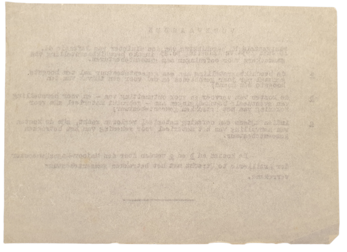 Original WW2 Dutch LBD - Luchtbeschermingsdienst notice Dutch army ...