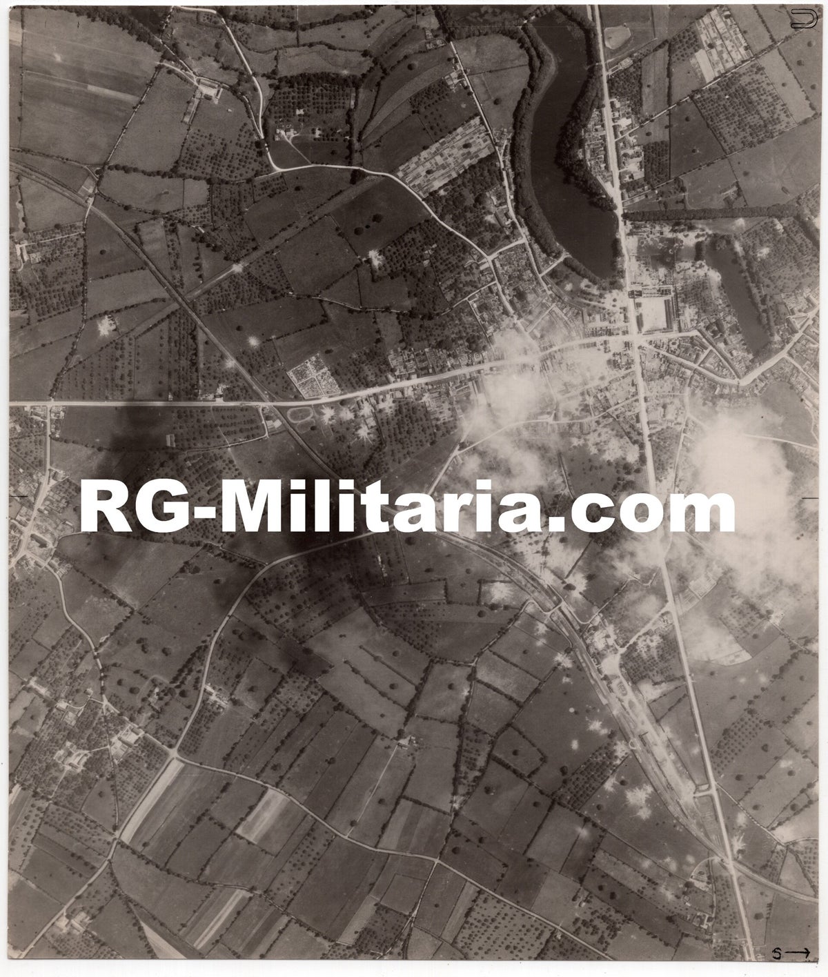 Original WW2 British Aerial Photo - Unknown French city, Operation ...