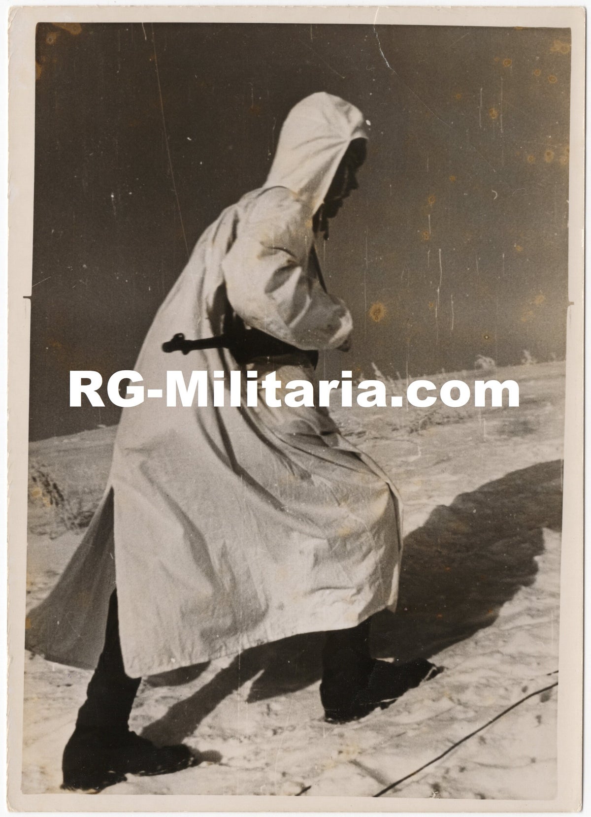 Original WW2 German Press Photo - Snowcamo with MP40 on the Eastern ...