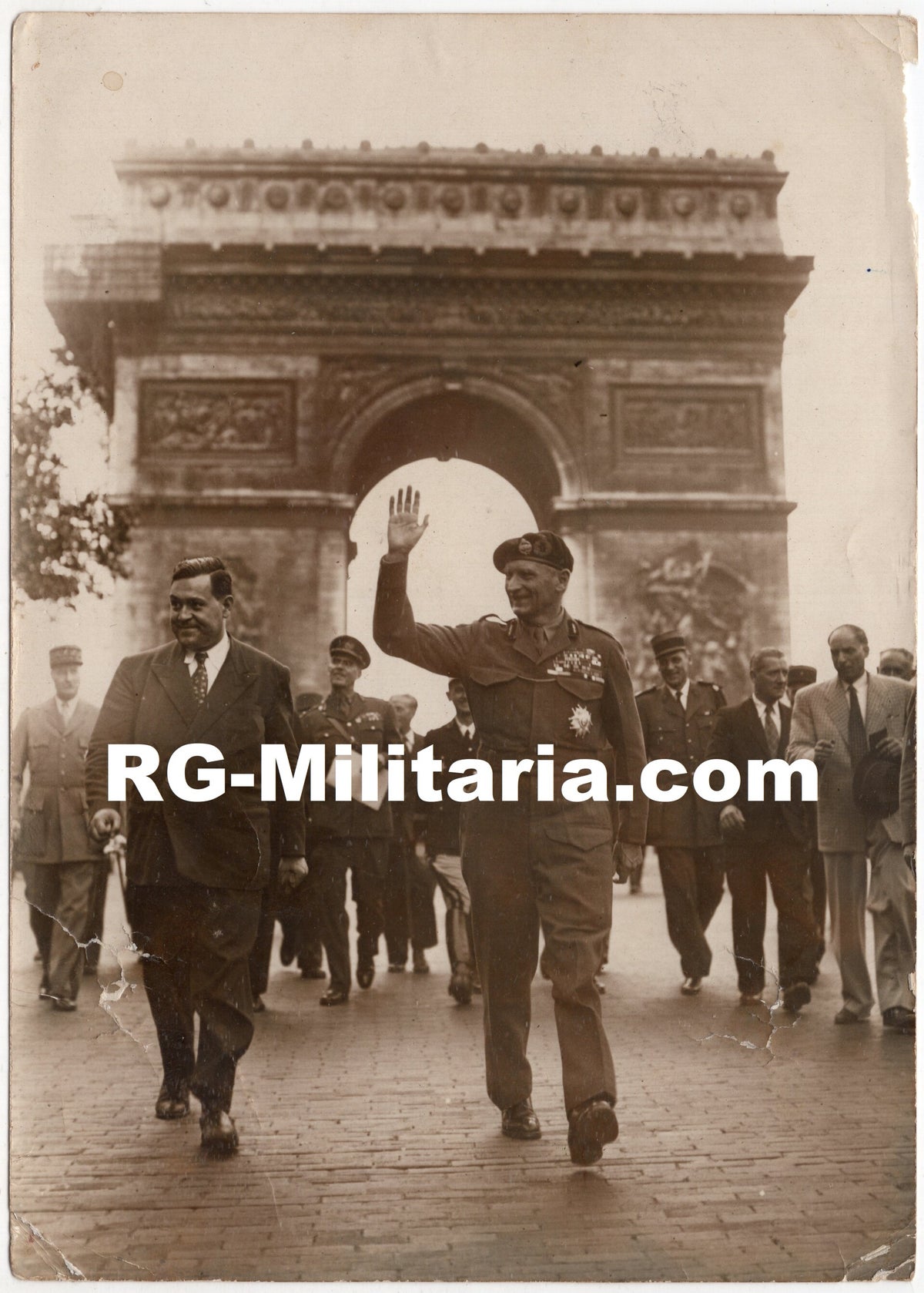 Original WW2 French Press Photo - General Bernard Montgomery in Paris ...