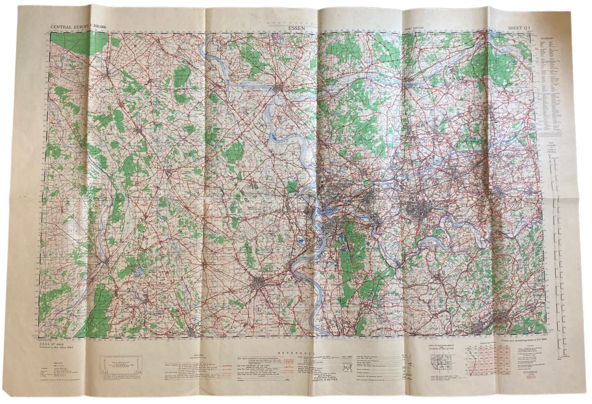 Original WW2 British Map - Essen (1944) | RG-Militaria