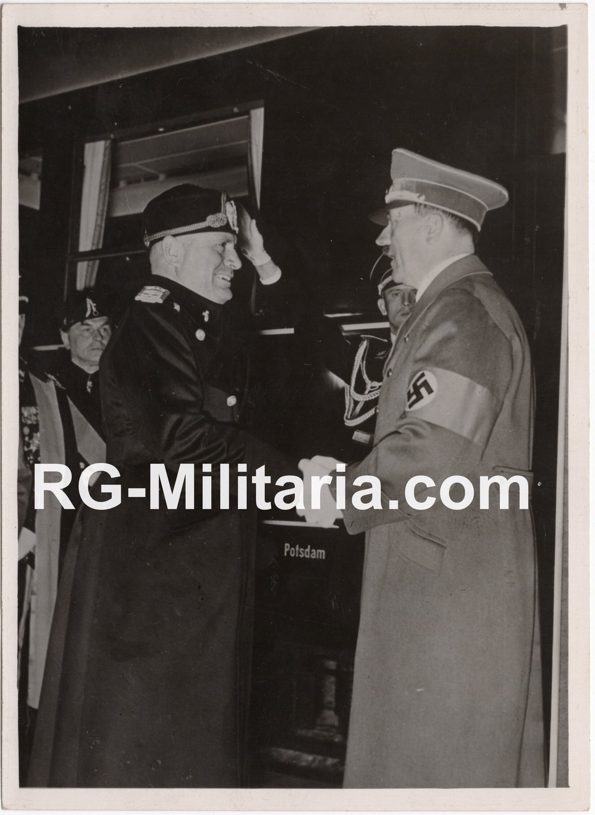 Original WW2 French Press Photo - Adolf Hitler with Benito Mussolini in ...