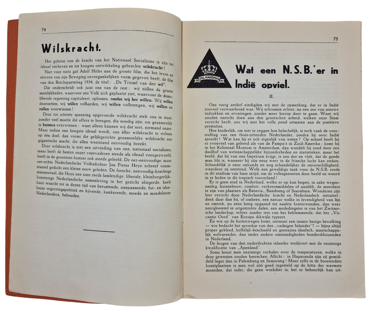 Original WW2 Dutch Collaboration NSB Magazine - Vorming 1st year No. 4 ...