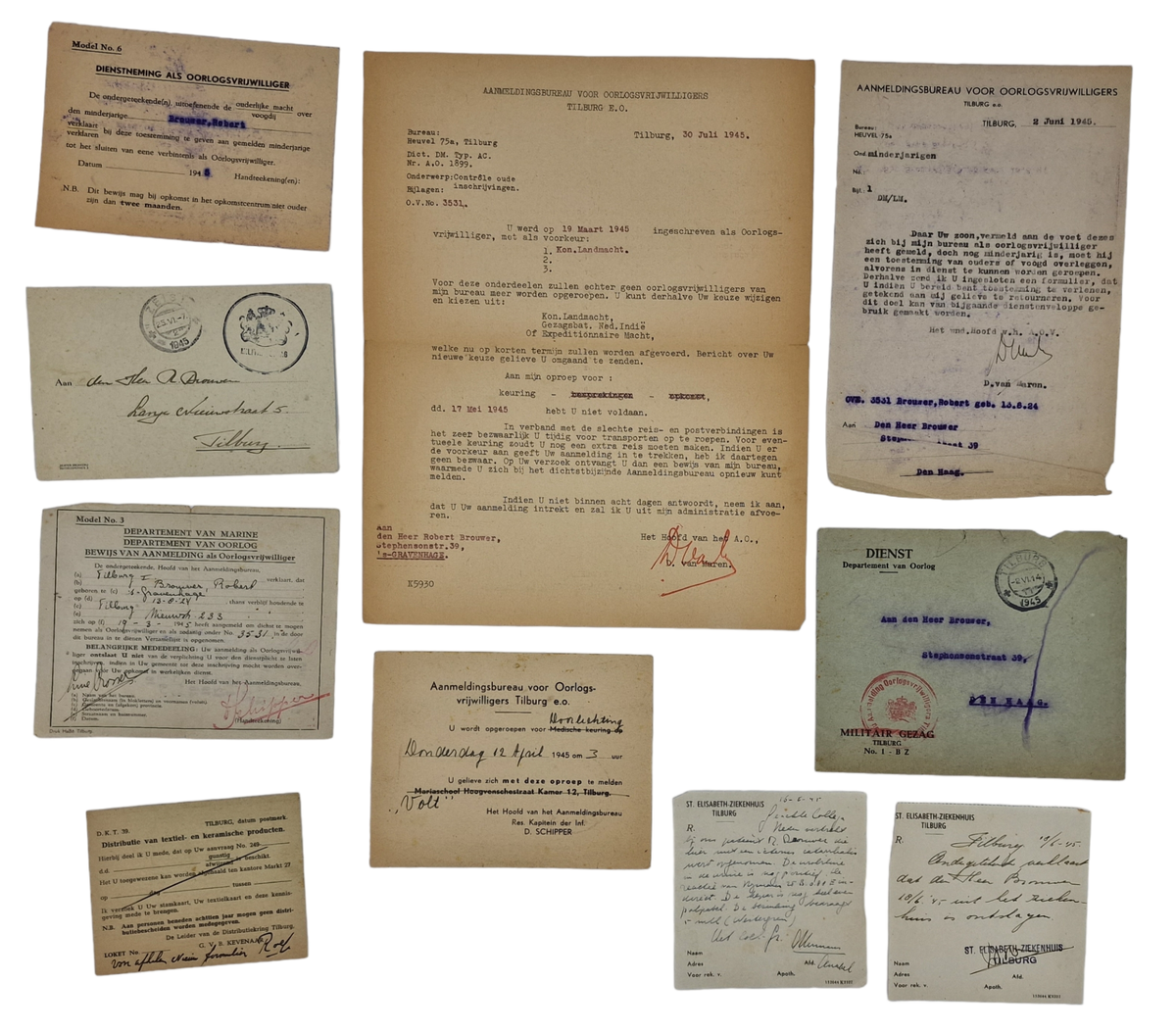 Original WW2 Dutch Document - The Hague document set