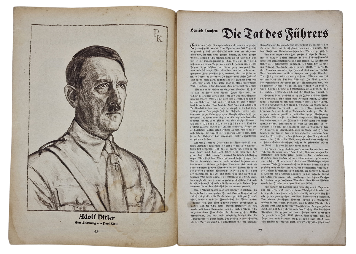 Original WW2 German Magazine - HJ Hitler Jugend Hilf Mit! Nr. 4 (1939)