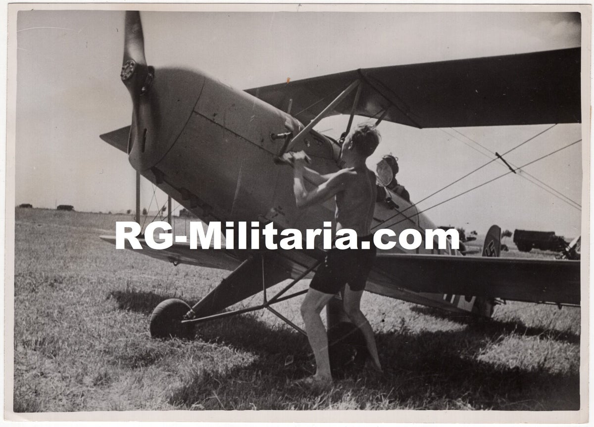 Original WW2 German Press Photo - Luftwaffe Airplane Bucker Bu 131 D ...