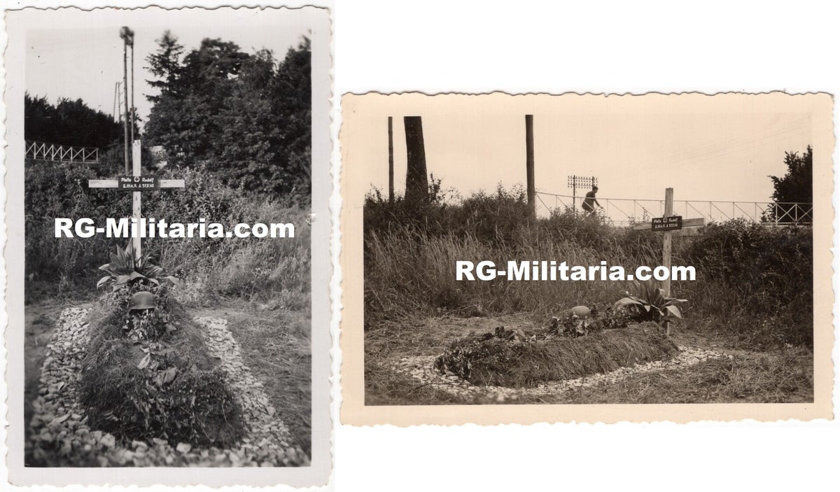 Original WW2 German Waffen SS Photo - SS grave Rudolf Platte, SS A.R ...
