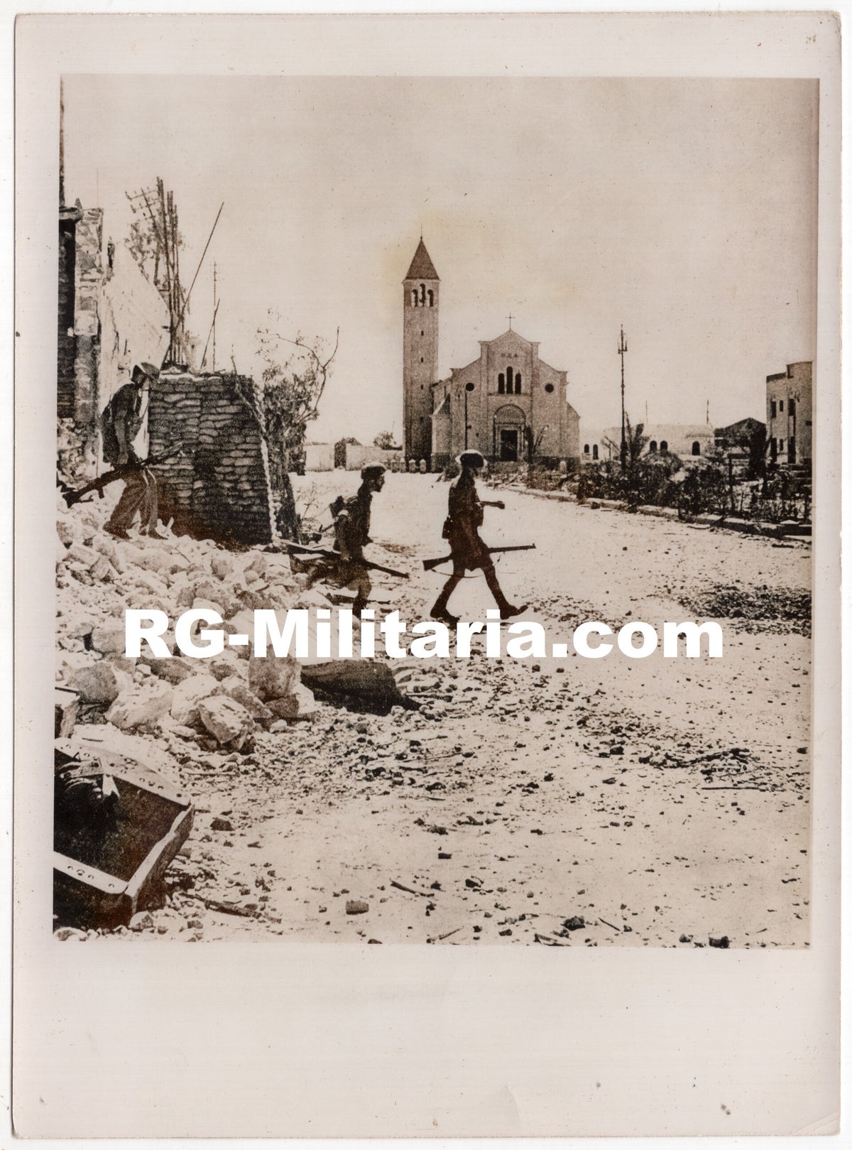 Original WW2 German Press Photo - Italian soldiers in Tobruk, Libya (1941)