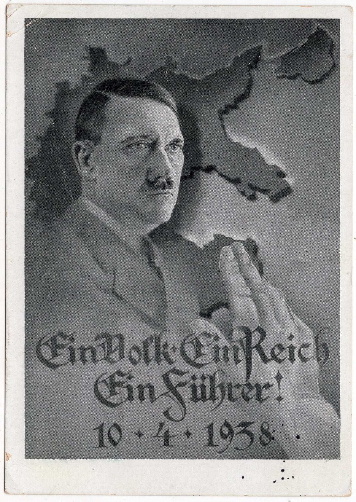 Original WW2 German Postcard - Ein Volk Ein Rich Ein Fuhrer! 10 4 (1938 ...