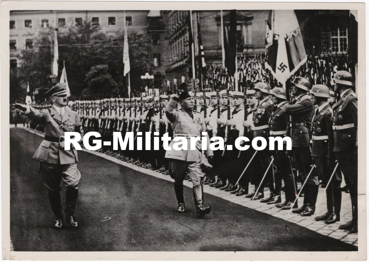 Original WW2 German Press Photo - Adolf Hitler with Benito Mussolini ...