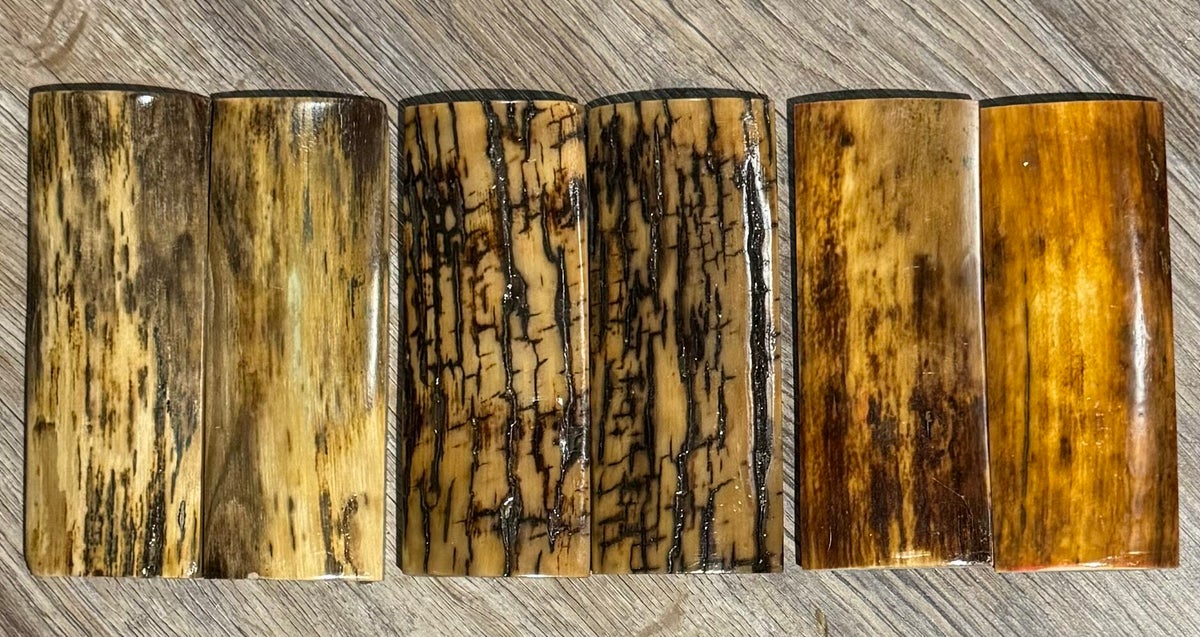 Mammoth Ivory & Dyed Stabilized Wood Tips