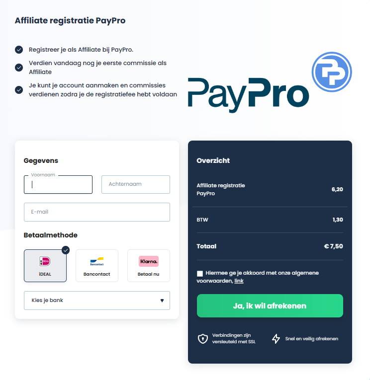 Registreren Bij PayPro | VerdienGeldOnline