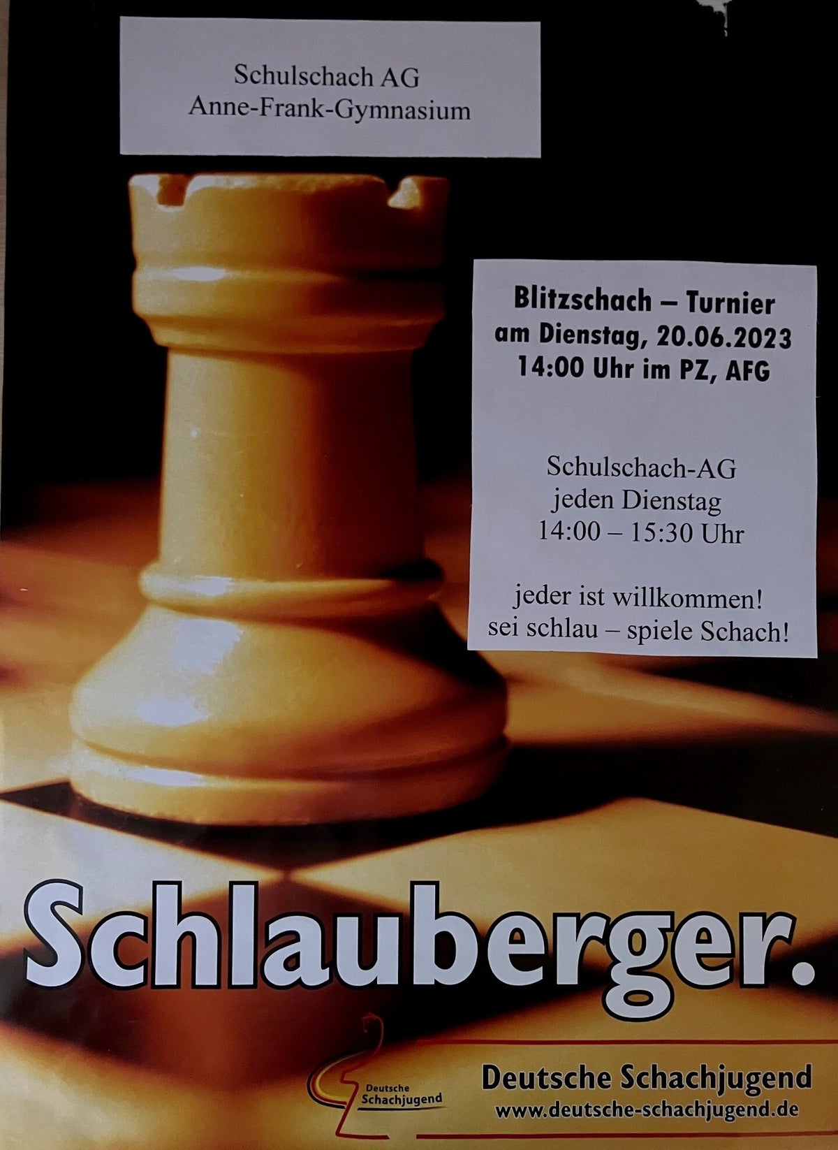 20.06.2023 - unser erstes Turnier / Lerninhalte 2022/2023 | AFG-Schach