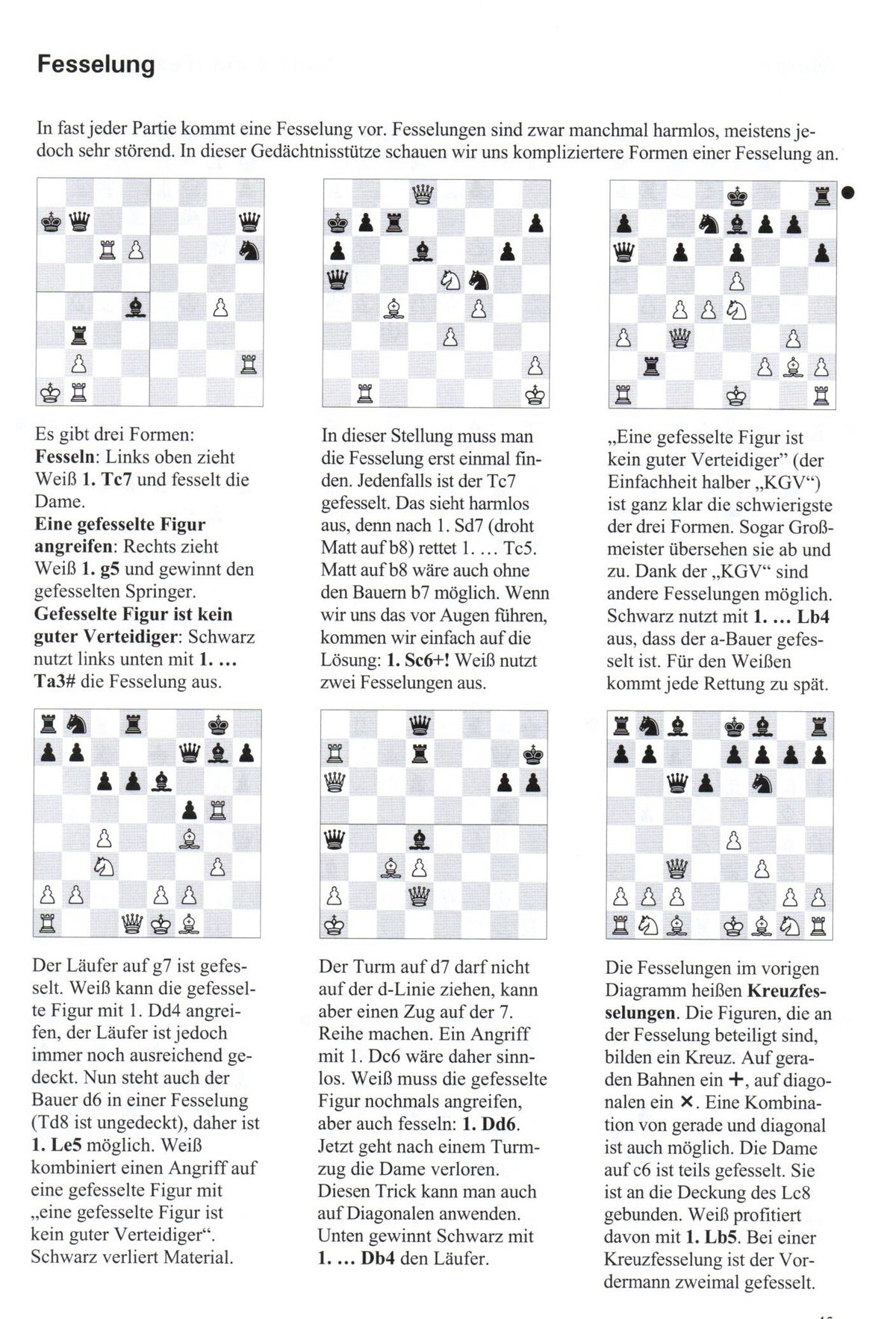 Die Fesselung / 29.08.2023 / Lerninhalte 2023/2024 | AFG-Schach