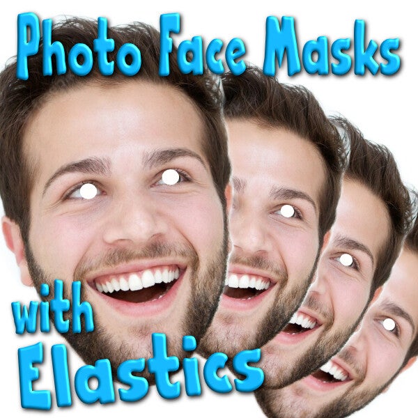 Personalised Photo Party Face Masks Cardboard Cut Outs