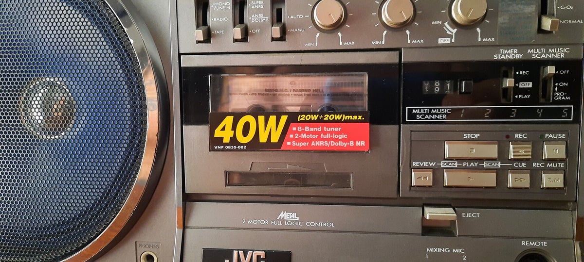 JVC M90 40W Cassette Door Stricker | Raleigh Ron's Classics